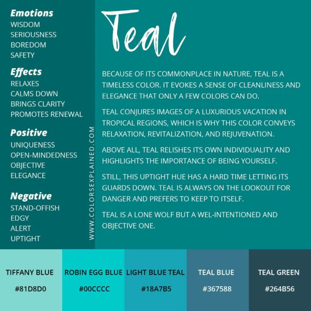Meaning of the Color Teal: Symbolism, Common Uses, & More (2025)